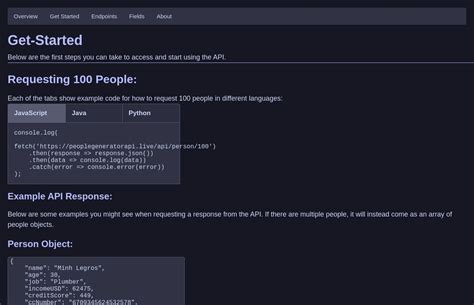 People Generator Api Api Apislist