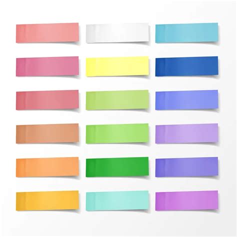 Blank Colorful Sticky Notes Set Stock Vector Image By Kchungtw
