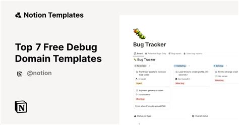 Top 7 Free Debug Domain Templates Notion Template Marketplace