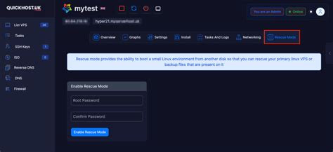 How To Use Rescue Mode Cloud Vps Knowledge Base