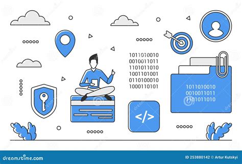 Digital Code Development Process Stock Vector Illustration Of