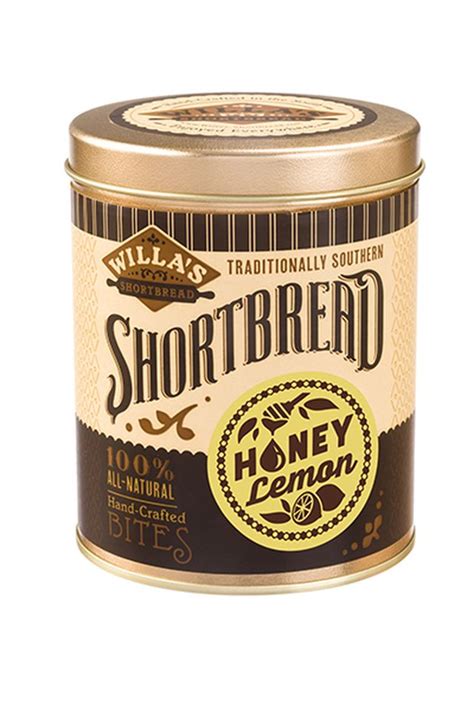 A Can Of Shortbread On A White Background