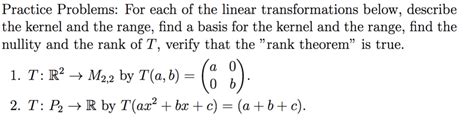 Solved Practice Problems For Each Of The Linear