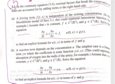 Solved 3 2 The Continuity Equation 3 4 External Factors Chegg Com
