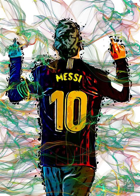 Lionel Messi Flash Poster Dam Art Tapestry Textile By Chapman Stewart Fine Art America