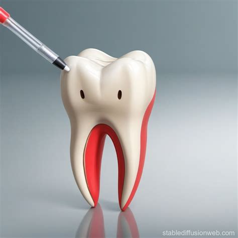 Tooth With Root Canal Illustration Stable Diffusion Online