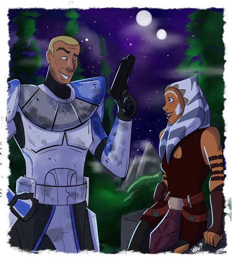 Ahsoka And Rex Star Wars Humor Ahsoka Tano And Rex Fanart Ahsoka X