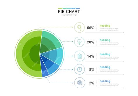 premium vector colorful pie chart infographics