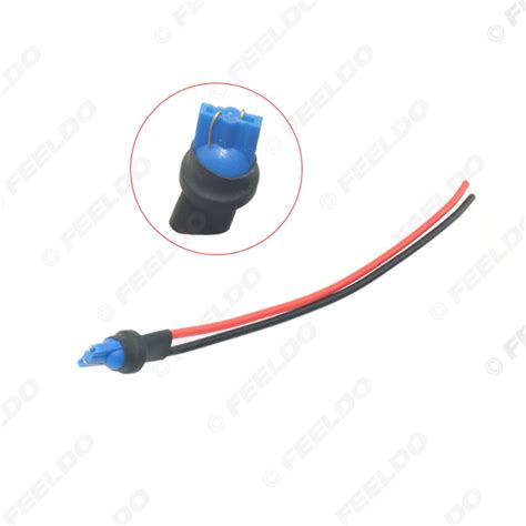 Feeldo Car Accessories Official Store 1pc Blue Car T10 Socket Holders Male With Wire Auto T10