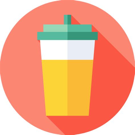 Protein Shake Flat Circular Flat Icon