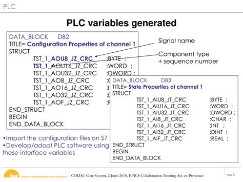 Ppt Codac Core System Introduction For Iter Controls Powerpoint