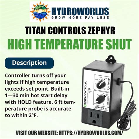 Titan Controls Zephyr™ 2 High Temperature Shut Off With Delay