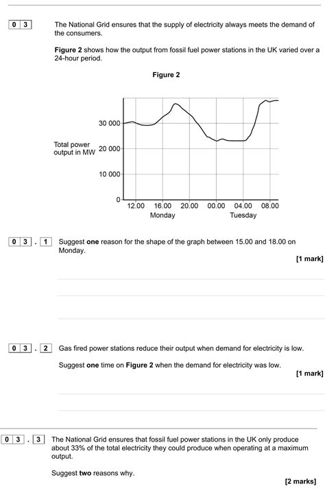 Gcse Aqa Physics 1 2 National And Global Energy Resources The National Grid Ensures That T