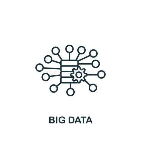 Big Data Icon Monochrome Simple Artificial Intelligence Icon For Templates Web Design And