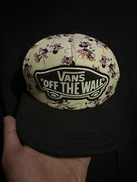 Rare Minnie Mouse Vans Skateboarding Mesh Snapback Ha… Gem