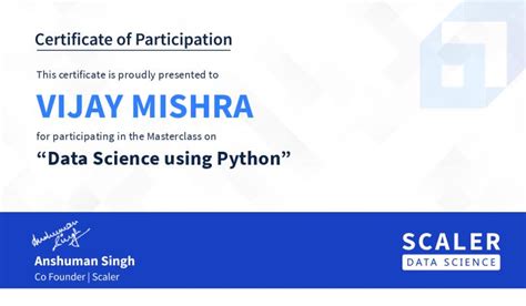 Vijay Mishra On Linkedin Certificate Data Science Using Python