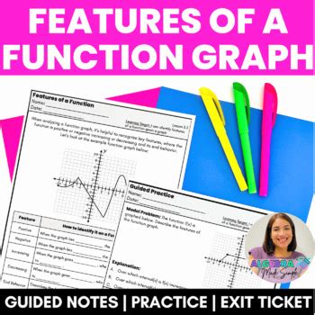 Features Of A Function Graph Guided Notes Practice Exit Ticket Algebra