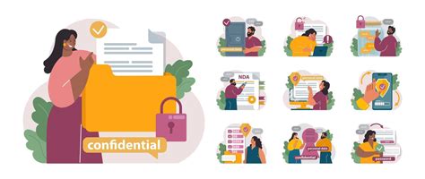 Personal Data Security Set Information Privacy And Confidentiality 51071909 Vector Art At Vecteezy