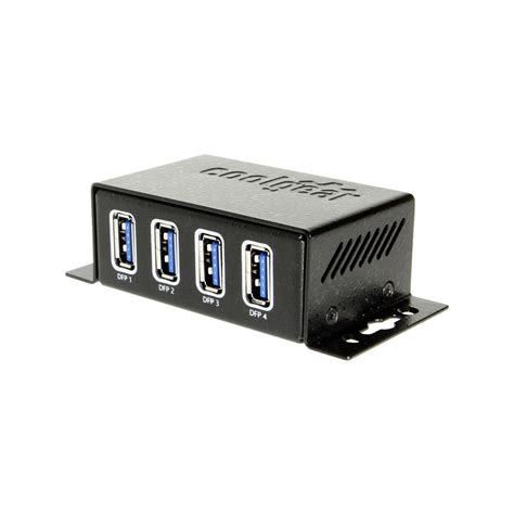 USB 3 1 Powered 4 Port Mini Hub With ESD Surge Protection Coolgear