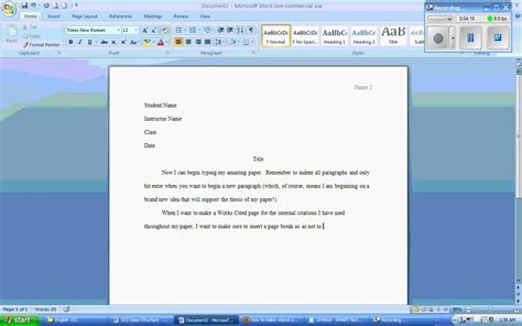 Mla Template For Microsoft Word