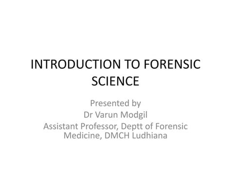 introduction to forensic science ppt forensic nursing pptx