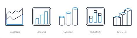 Premium Vector A Set Of 5 Diagram And Report Icons Such As Infograph