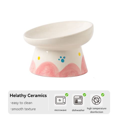 Badu Bg Комплект керамични купи за котки Храна за домашни любимци Вода Купички за закуски Сладки