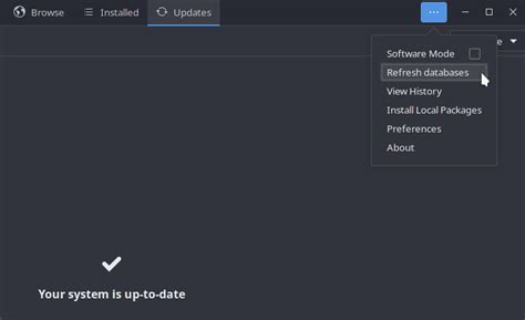 from add remove software app manjaro won t update support manjaro
