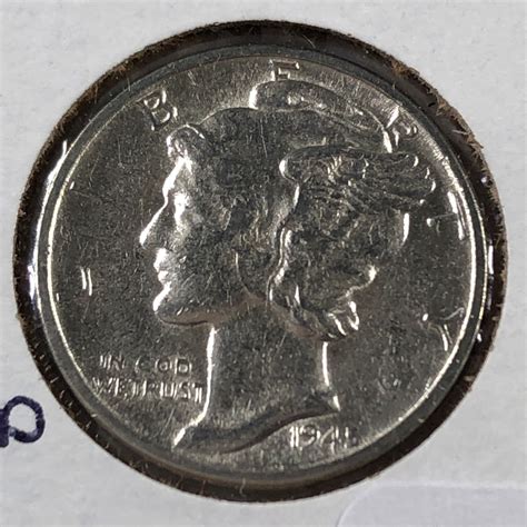 Mint Error Rotated Die 1945 D Silver Mercury Head Dime High Grade With Nice Luster Property Room