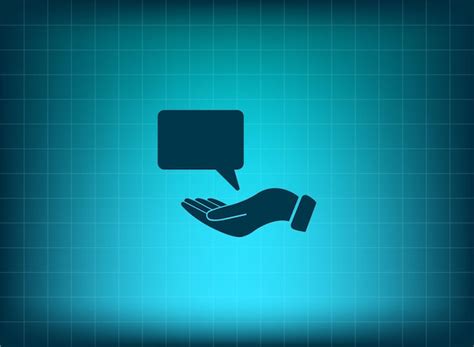 채팅 버블 기호 파란색 배경에 터 일러스트레이션 프리미엄 벡터