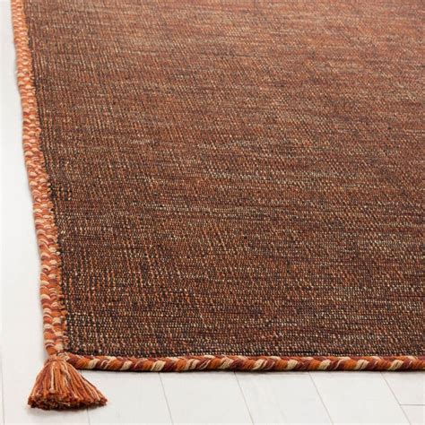 Safavieh Montauk 23 X 7 Orange And Black Runner