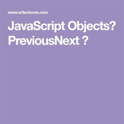 Javascript Objects Previousnext Js Node Javascript Sql