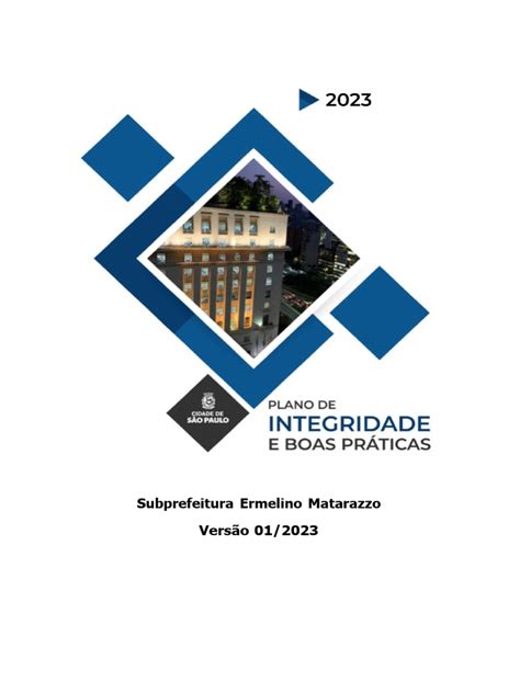 Plano De Integridade E Boas Práticas Pdf Administração Pública