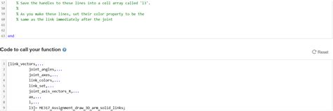 Solved Make A Plot Of A 3d A 3 Link Arm With Each Link