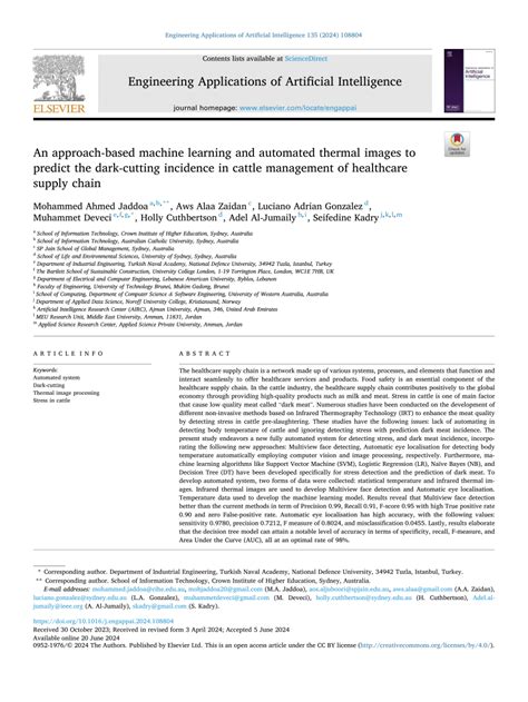 Pdf An Approach Based Machine Learning And Automated Thermal Images To Predict The Dark
