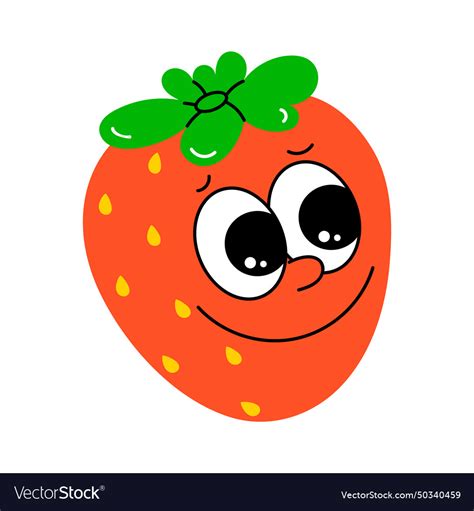 Cute Strawberry Royalty Free Vector Image Vectorstock