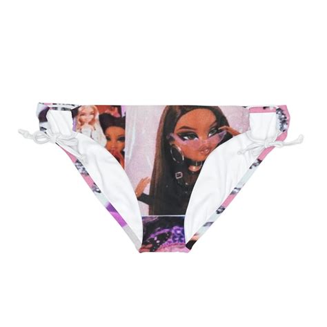 Bratz Loop Tie Side Bikini Bottom Aop Etsy