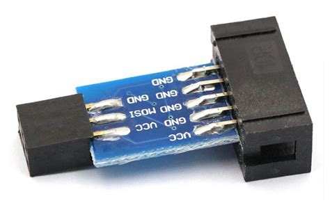usbasp 10 to 6 pin adapter board for atmel avrisp programmer all top