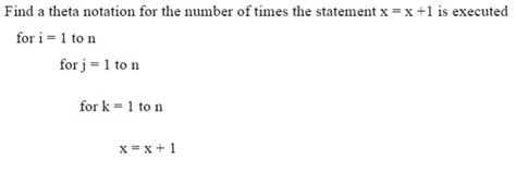 Answered Find A Theta Notation For The Number Of Bartleby