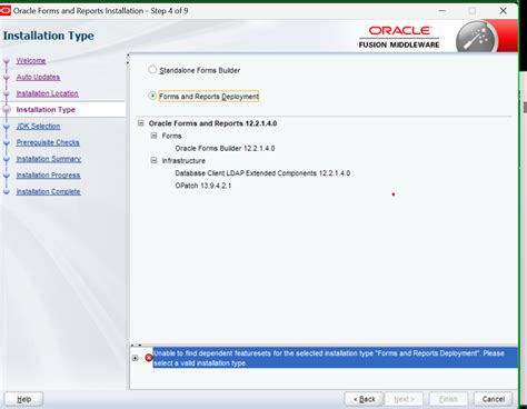 Oracle Forms And Reports 12213 Installation Error — Oracle Mosc