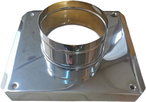 Plaque De Base Pour Cheminée En Acier Inoxydable 200 Mm 300x300 Mm