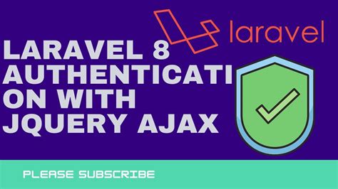 Laravel 8 Authentication With Ajax Youtube