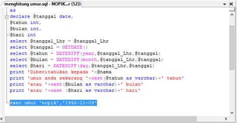 Cara Menghitung Umur Dengan Database Sql Server Arti Database