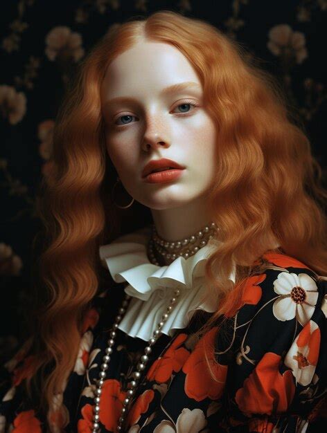 Premium Ai Image Photo Cute Redhead With Toothy Exudes Confidence Generated By Ai