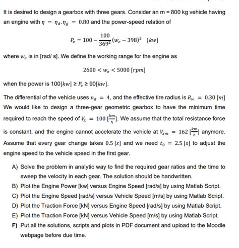 Solved It Is Desired To Design A Gearbox With Three Gears Chegg Com