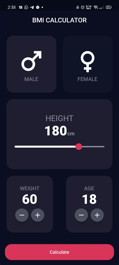 Rate My First App Bmi Calculator Link In The Comments R Flutterbeginner