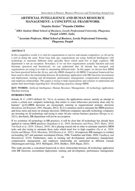 Pdf Artificial Intelligence And Human Resource Management A