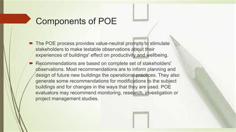 Post Occupancy Evaluation Pptx
