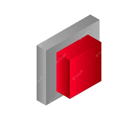 Premium Vector Isometric Button