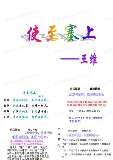 使至塞上ppt模板下载编号lmnkznvn熊猫办公